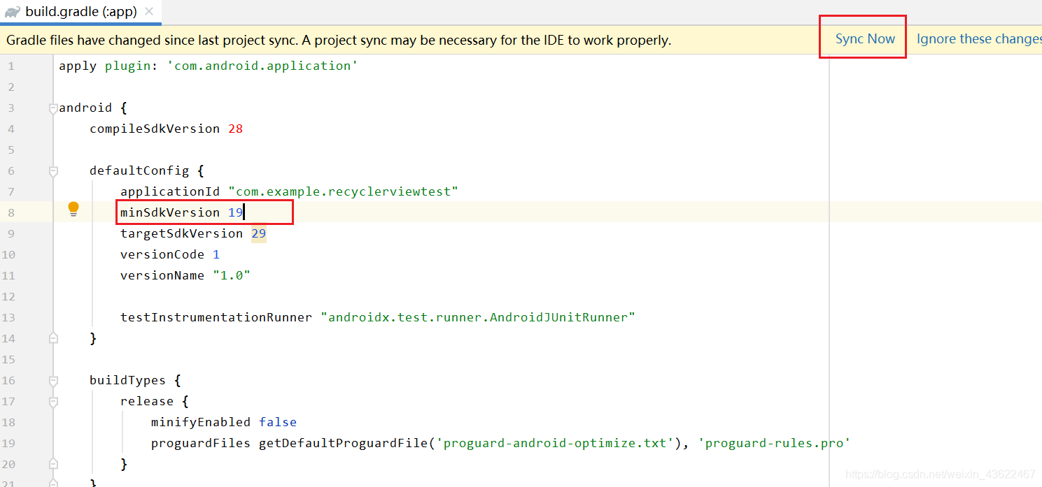 解决安卓minSdkVersion is newer than the device API level_the application's ...