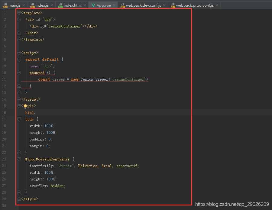 idea开发工具 vue+cesium+webpack的环境配置（helloworld）_idea webpack配置-CSDN博客