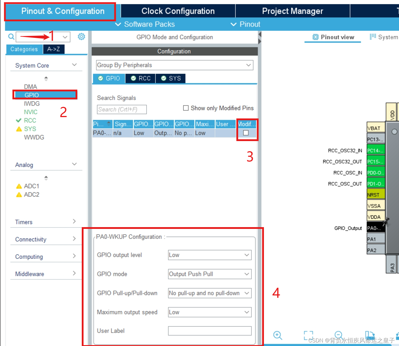 STM32CubeMX配置：LED灯闪烁《学习笔记》_stm32cubemx配置pwm使led灯闪烁-CSDN博客
