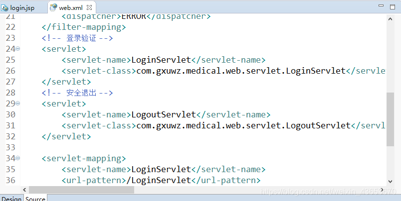 web项目登录报错：HTTP Status 500 - Error instantiating servlet class com.gxuwz.medical.web.servlet ...