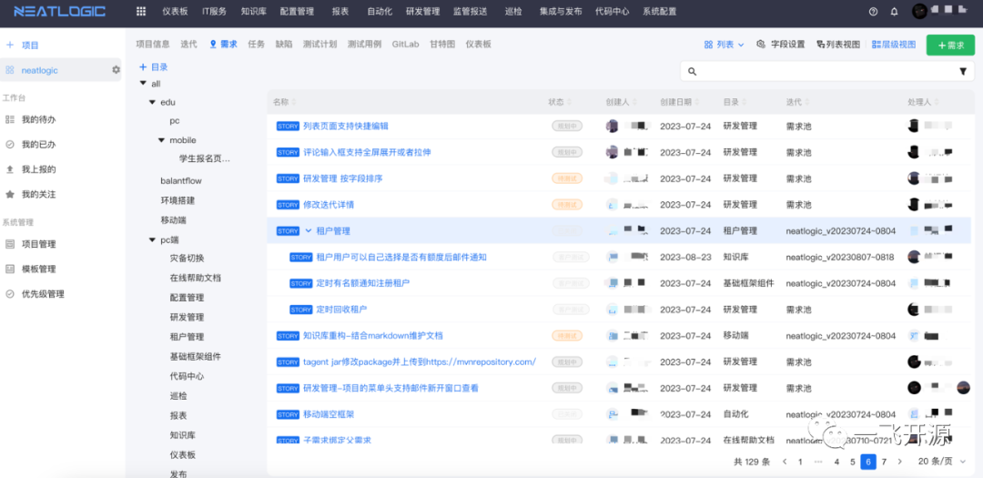 [开源]研发管理项目，支持从需求到代码发布全过程全生命周期管理_neatlogic-CSDN博客