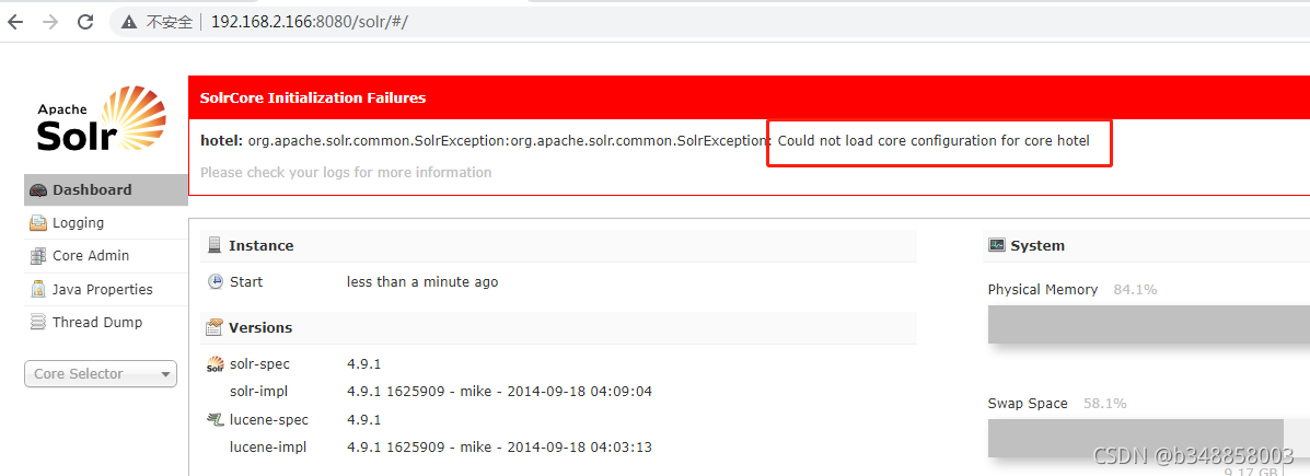 org.apache.solr.common.SolrException:Could not load core configuration for core hotel-CSDN博客