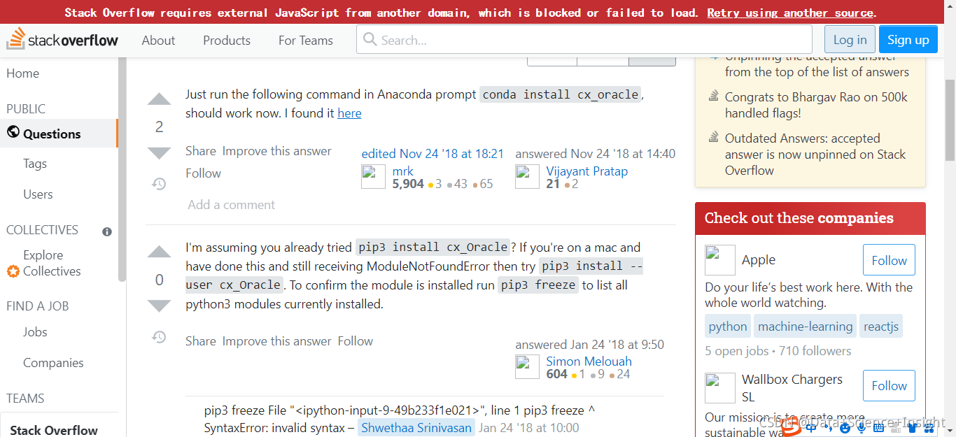 ModuleNotFoundError: No module named ‘cx_Oracle‘_from sqlalchemy.orm import sessionmaker 提示 ...