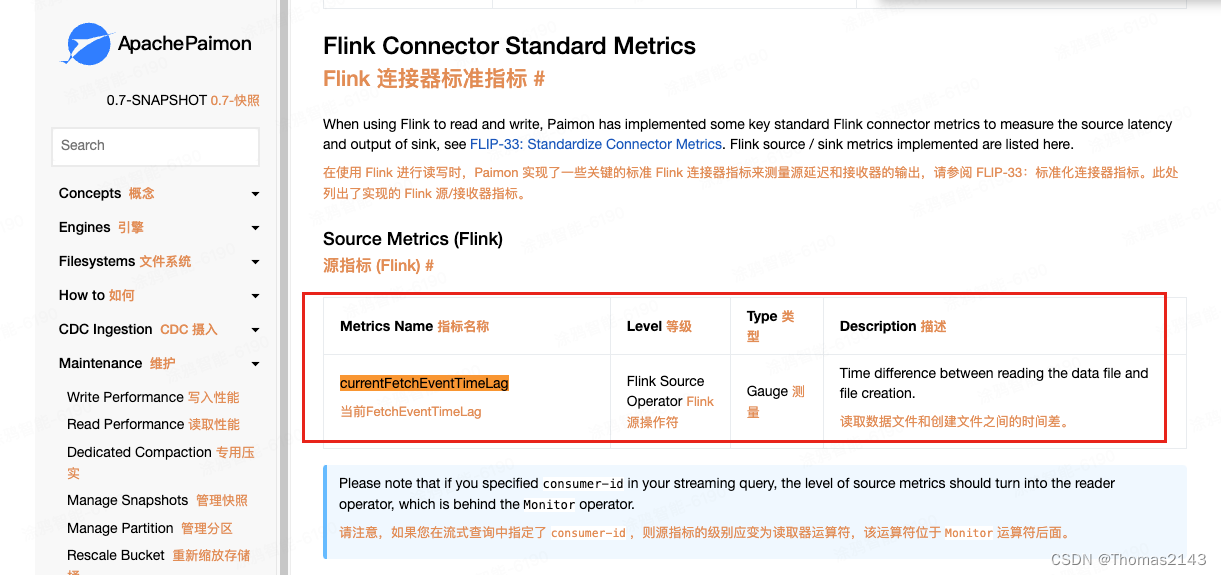 flink 读取 apache paimon表,查看source的延迟时间 消费堆积情况_pamion-CSDN博客