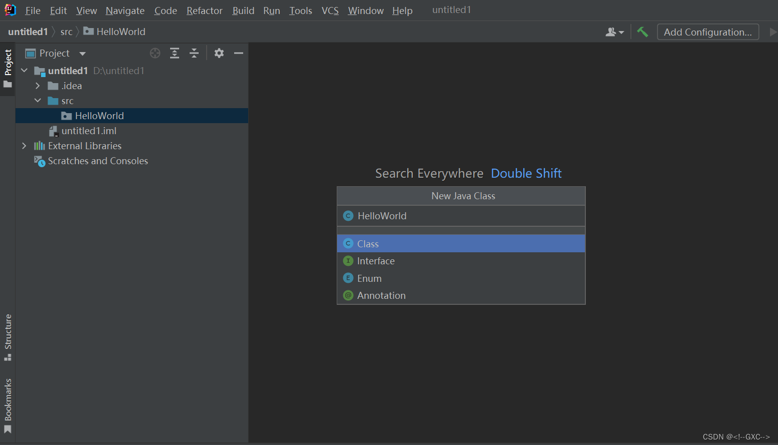 使用IDEA写helloWorld_ideahelloworld代码-CSDN博客