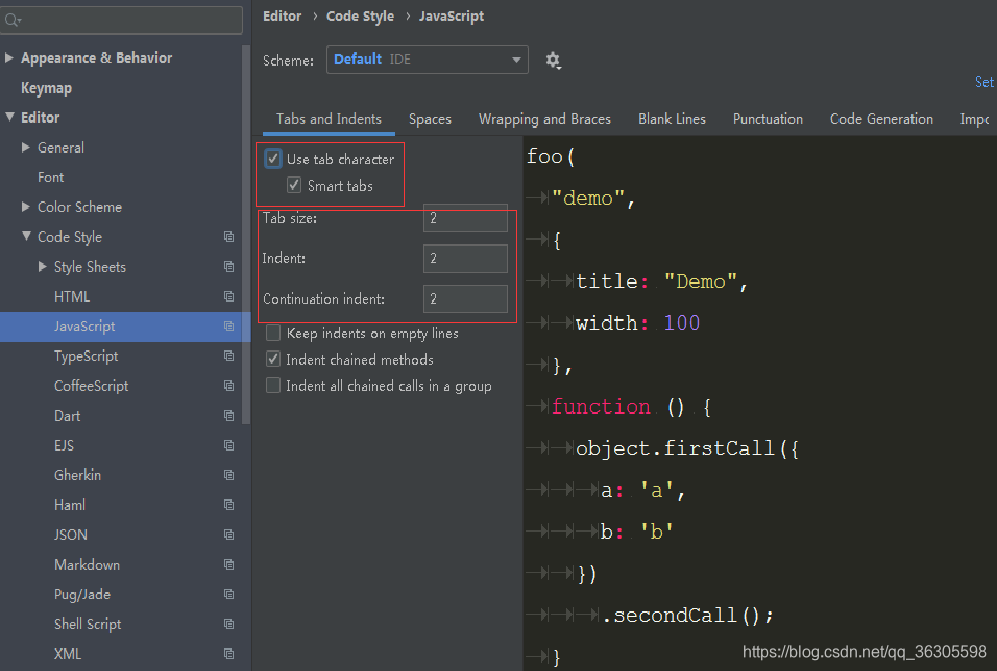 解决：WebStorm设置Tab键的缩进不生效_webstorm code style设置无效-CSDN博客