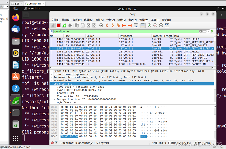 OpenFlow协议分析实践_openflow 的pack in报文怎么解析-CSDN博客