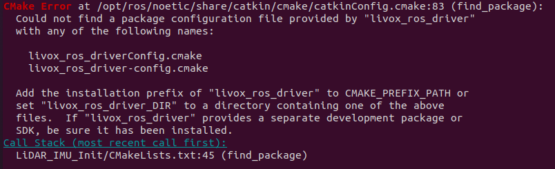 激光雷达与惯导标定 | Lidar_IMU_Init ： 编译_li-init-CSDN博客