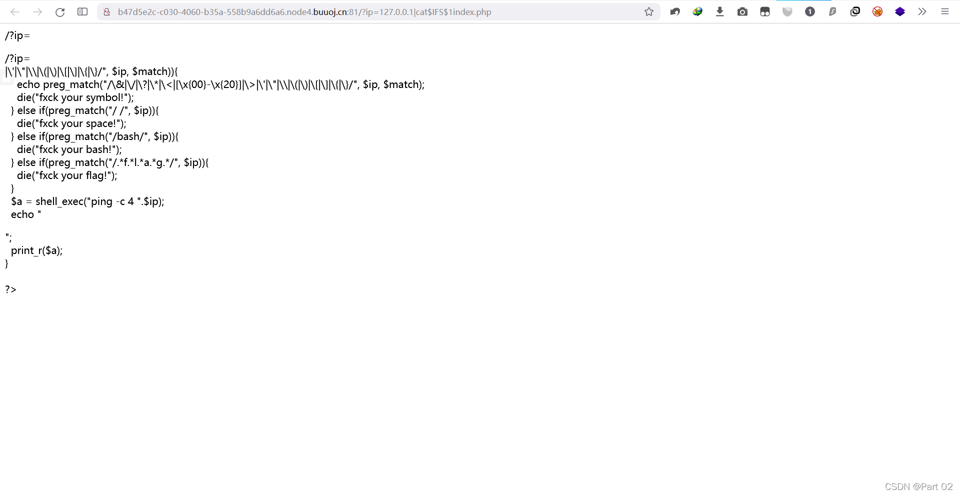 BUUCTF，Web：[GXYCTF2019]Ping Ping Ping_ping -c 1 $ip ctf-CSDN博客