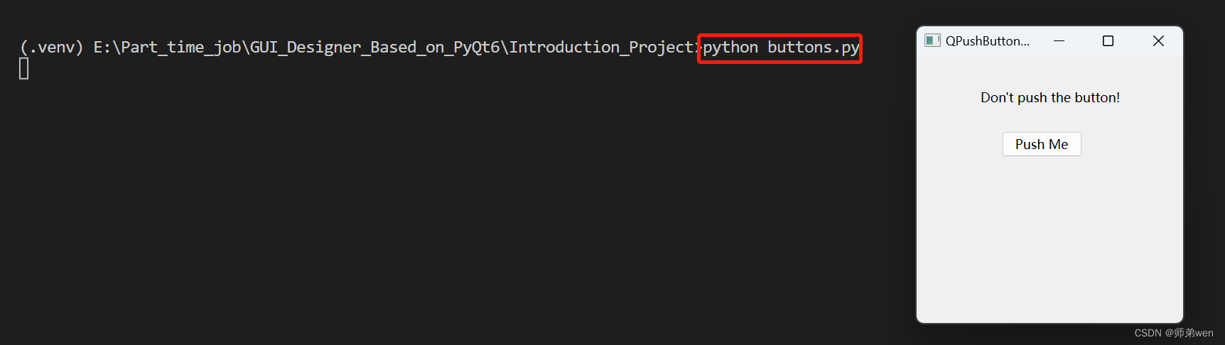 PyQt6入门之使用QPushButton部件_pyqt6 pushbutton-CSDN博客