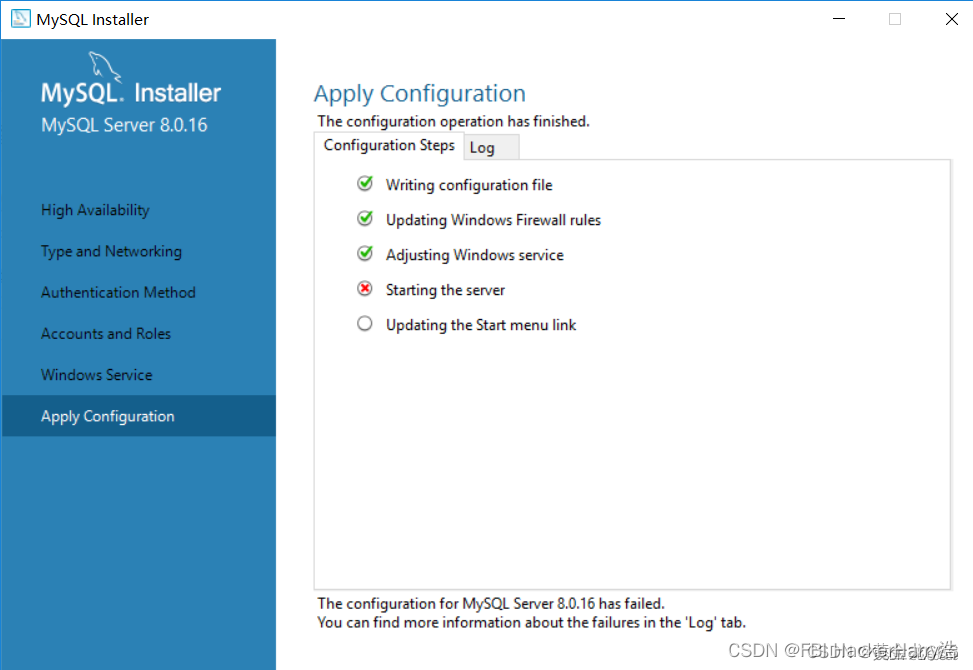MySQL8.0安装过程中starting the server报错的解决方案（史上最详细）_beginning configuration step: starting the server ...