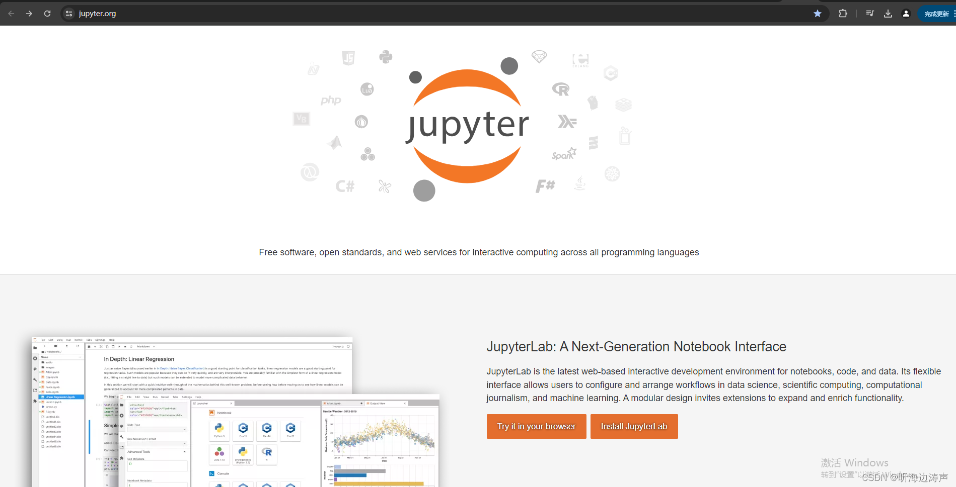 安装、运行JupyterLab_jupyter官网下载及安装-CSDN博客