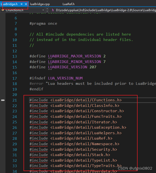 Windows下LuaBridge2.8的环境配置及简单应用_luabridge下载-CSDN博客