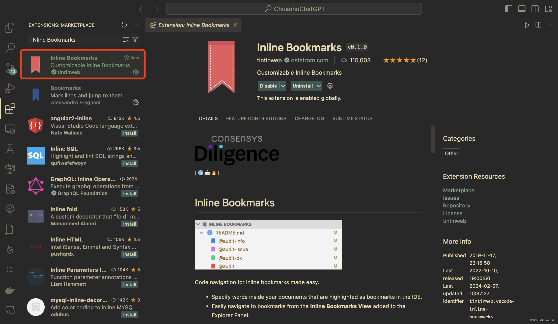240207-3步设置VSCode插件Inline-Bookmarks自定义颜色及名称_vscode bookmarks插件-CSDN博客