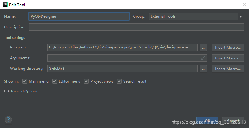 PyCharm中的pyqt-designer环境搭建和汉化_pycharm+pyqt汉化-CSDN博客