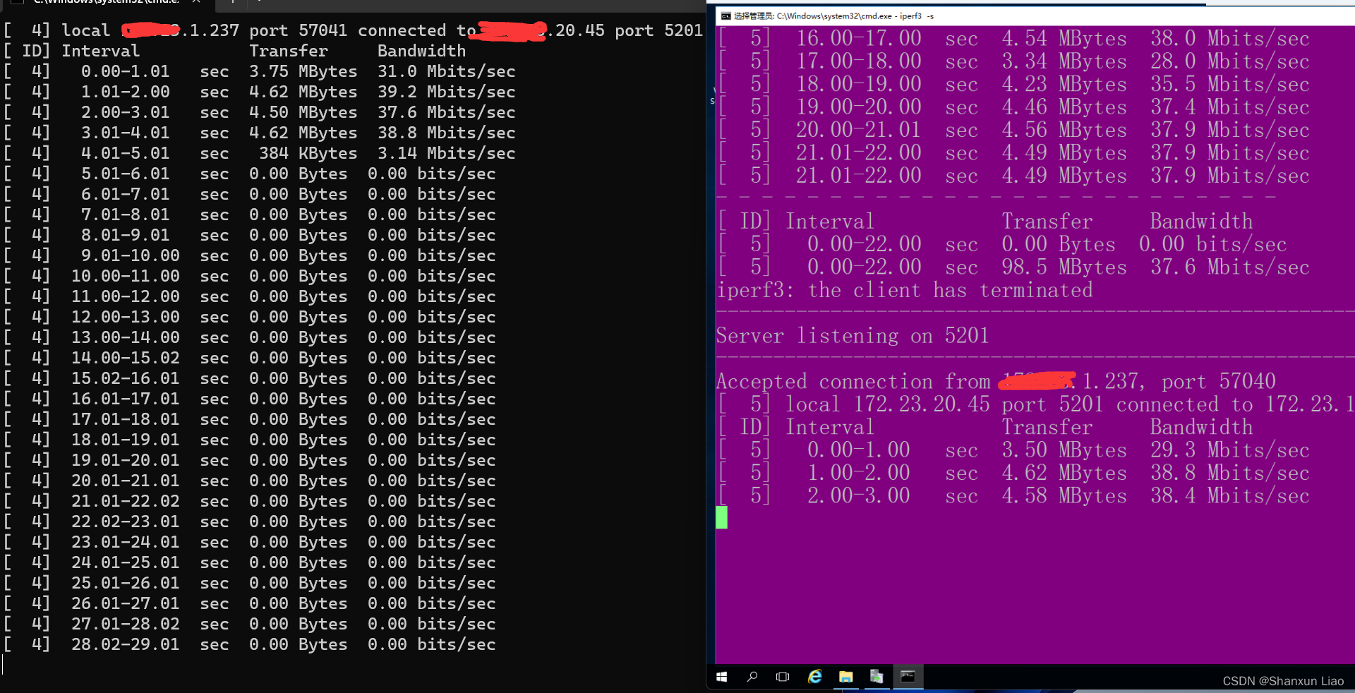 iPerf 3 网络性能测试工具及测试用例参数详解:_iperf测试udp时间-CSDN博客