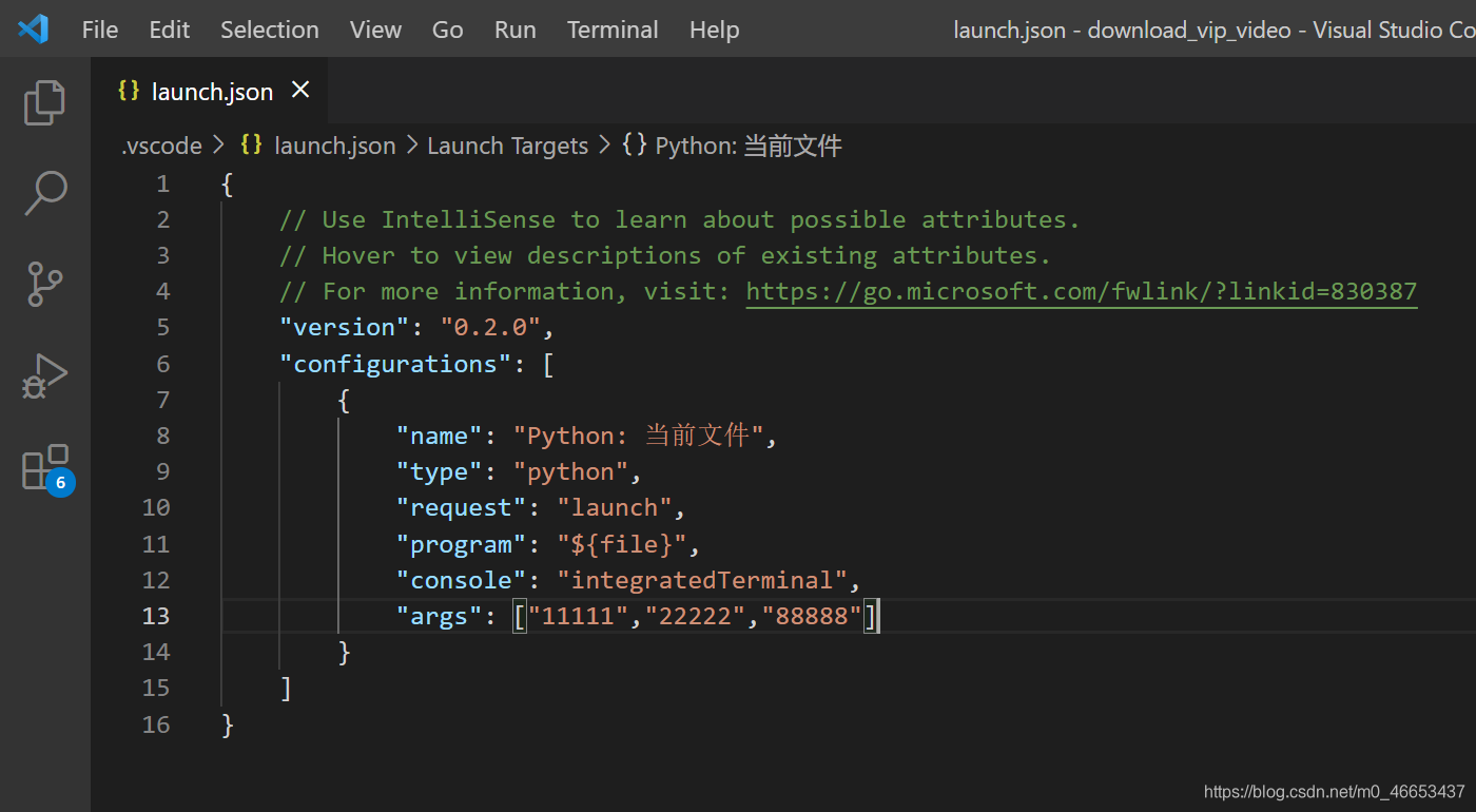 VScode下Python程序接收命令行参数的运行和调试_py11111-CSDN博客