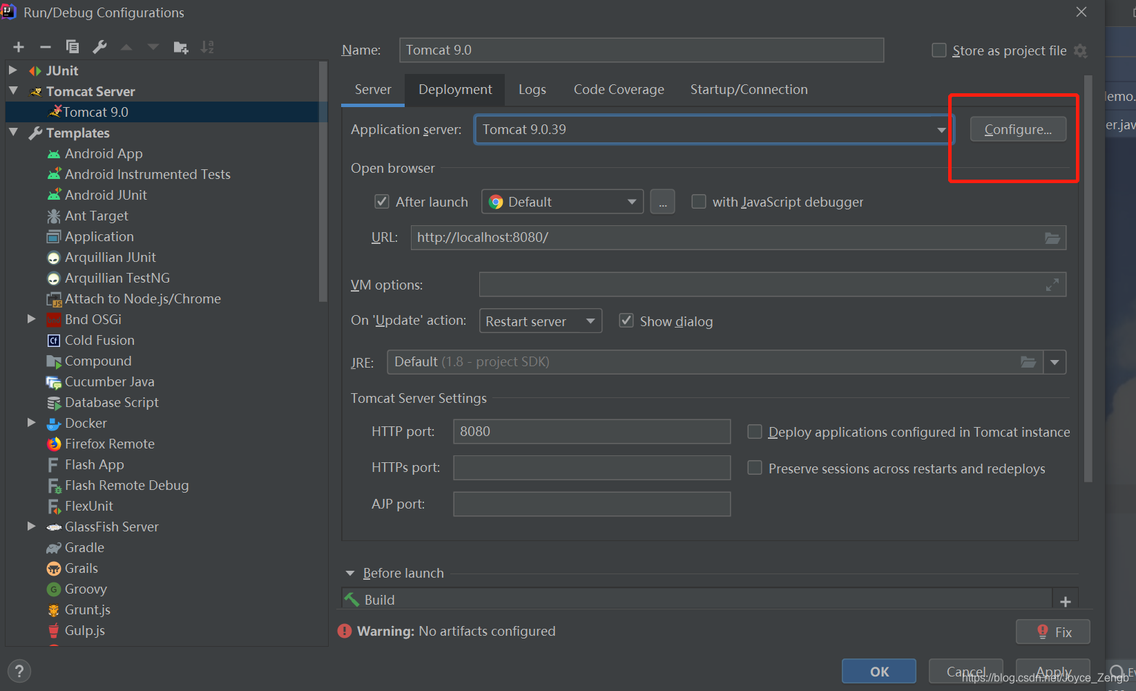IDEA如何配置Tomcat？_idea 配置tomcat没有jmx-CSDN博客