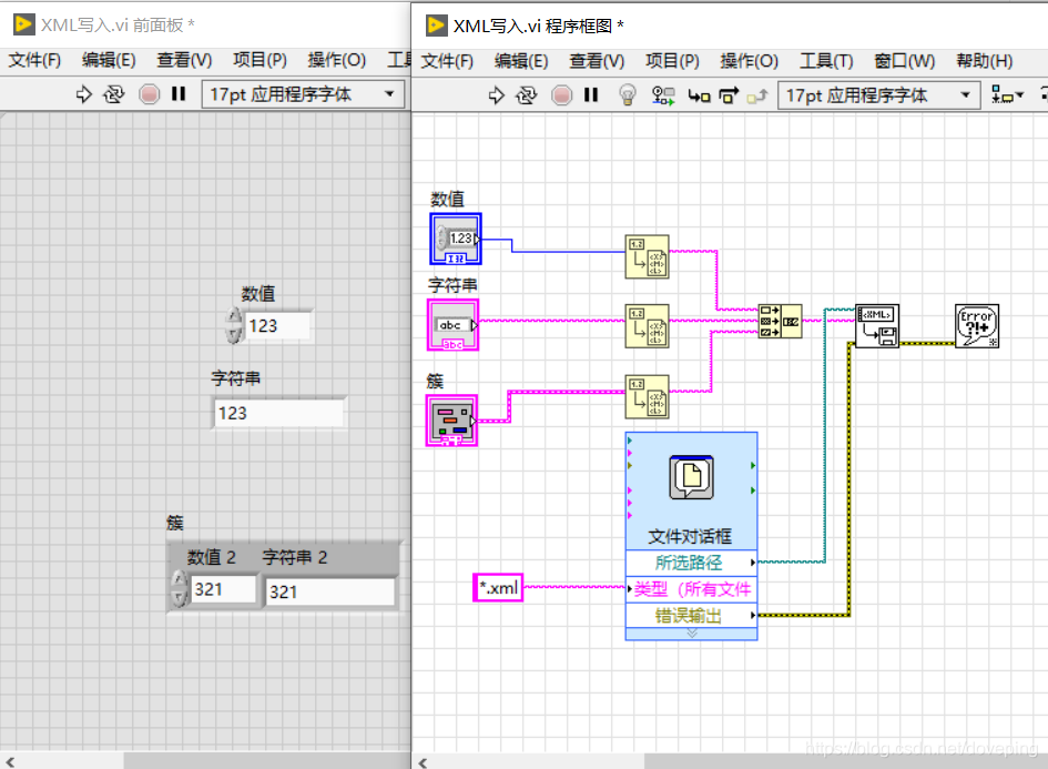 Labview笔记（十）---文件IO （中）---读写 配置文件，XML文件_labview读取xml文件-CSDN博客