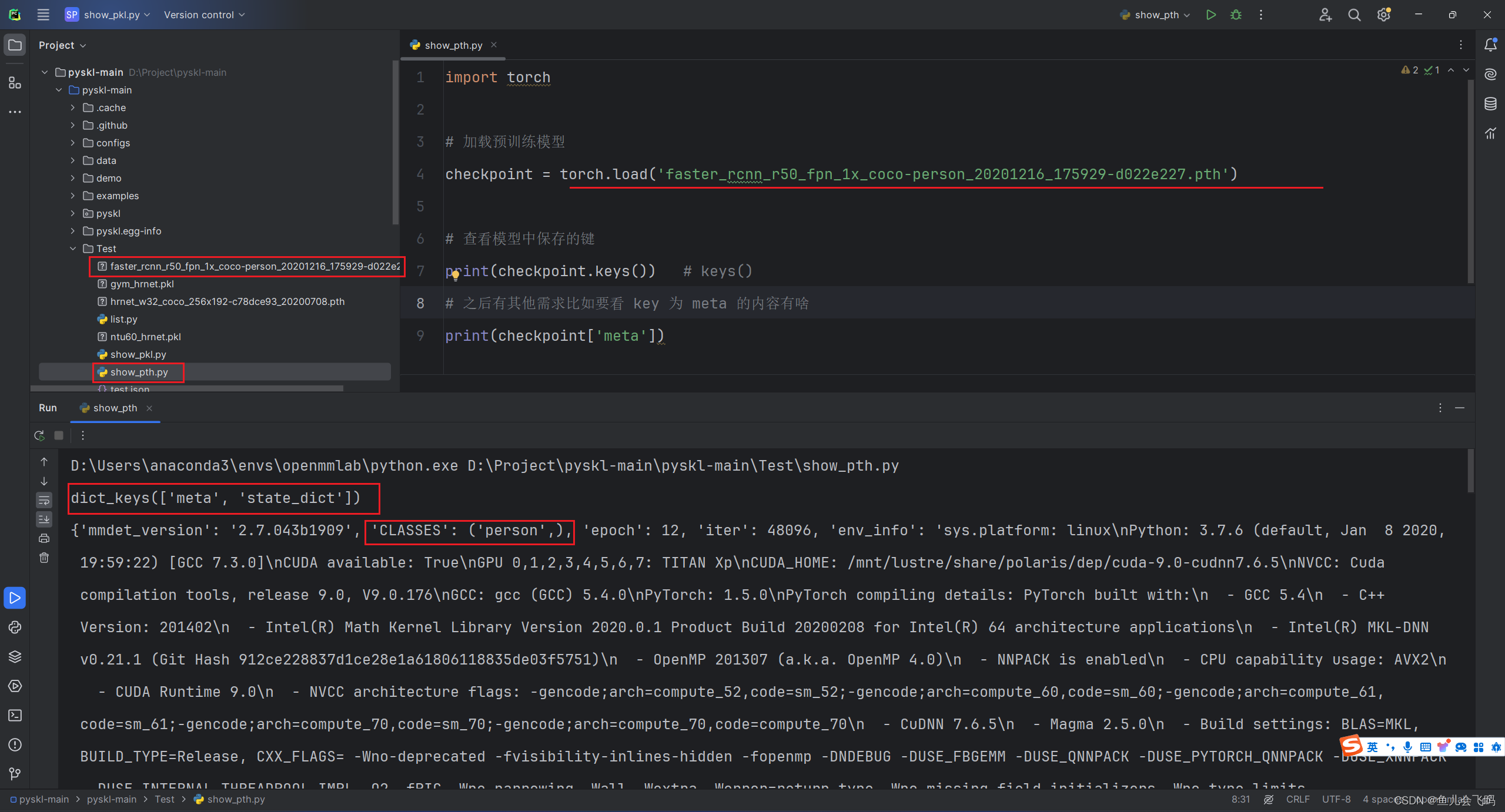 PyTorch 快速查看 pth 文件保存的参数_如何查看pth文件内容-CSDN博客