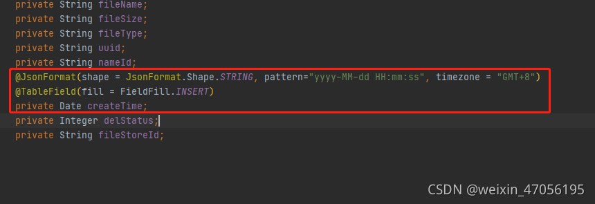 @JsonFormat 在返回的实体类中时间字段上添加注解,格式化返回的时间_实体上增加注解更改时间的函数-CSDN博客