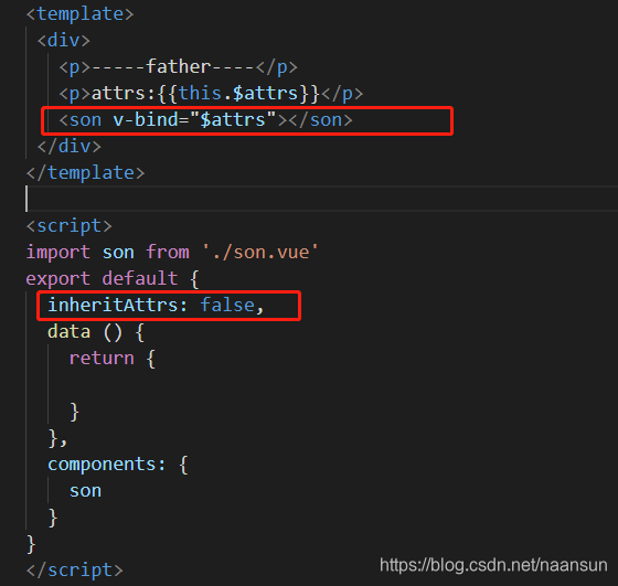vue中inheritAttrs、$attrs与$listners的使用-CSDN博客