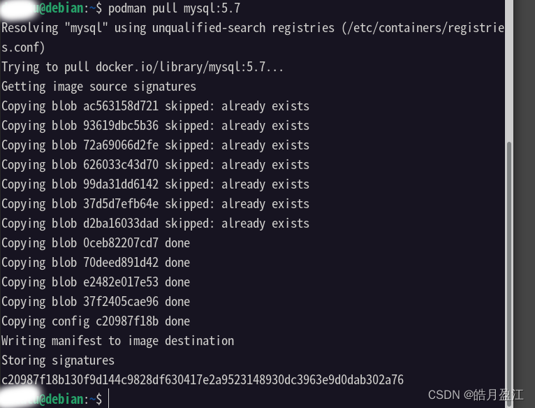 Linux Debian11 Podman容器常用命令_podman pull-CSDN博客