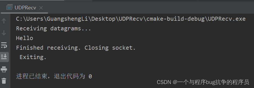 CMake集成Winsock示例：发送与接收UDP数据,-CSDN博客