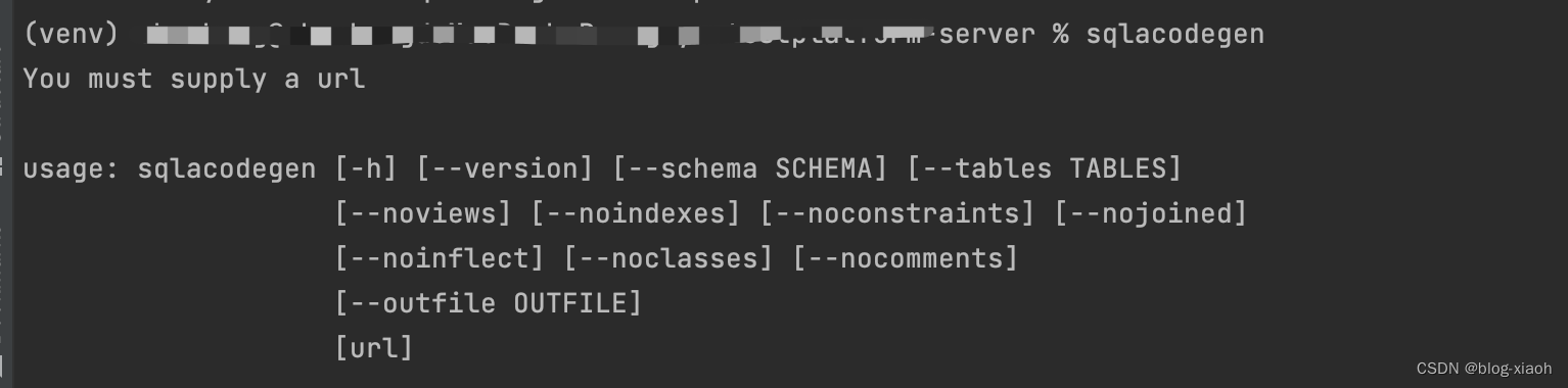 flask依据现有的库表快速生成flask实体类_flask-sqlacodegen-CSDN博客
