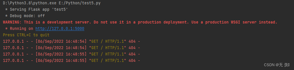 已解决WARNING: This is a development server. Do not use it in a production deployment. Use a ...