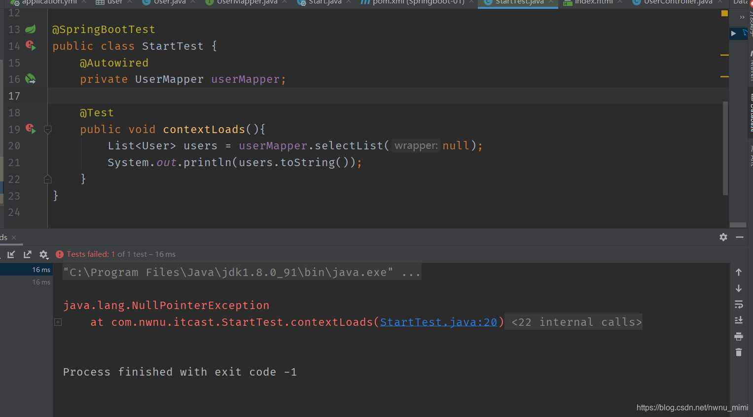 解决Springboot单元测试时，bean无法被注入的问题。_springrunner.class 无法加载某些bean-CSDN博客