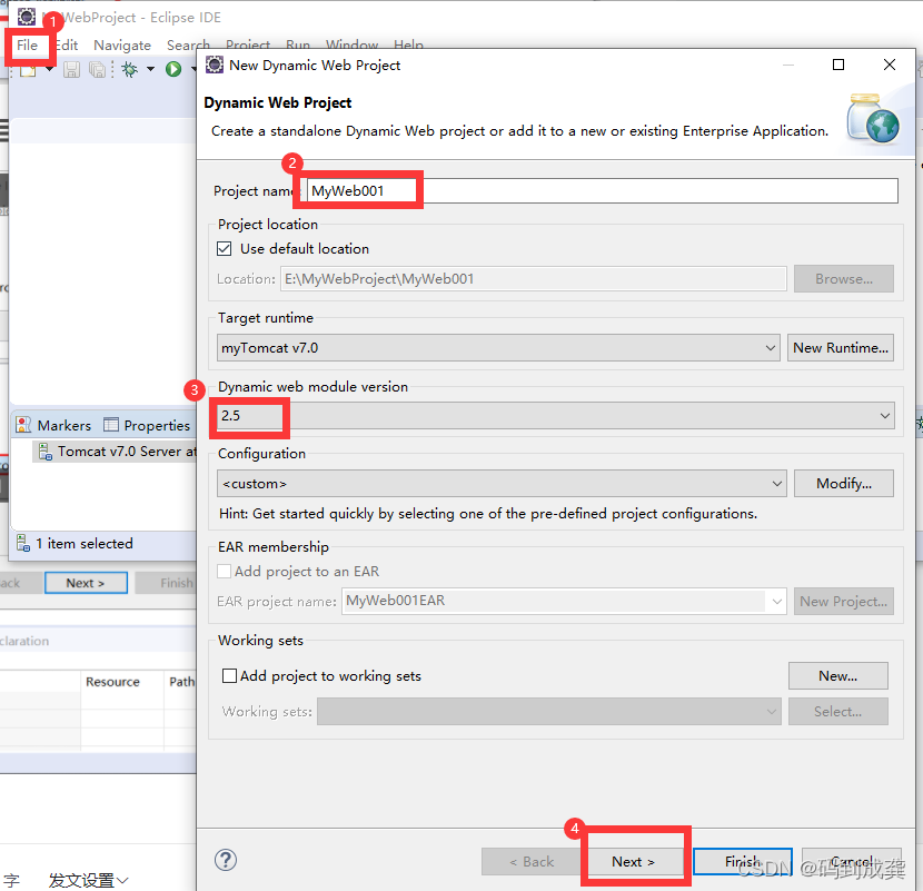 Day001--javaWeb中的配置eclipse并创建动态web项目_eclipse创建动态网站项目-CSDN博客