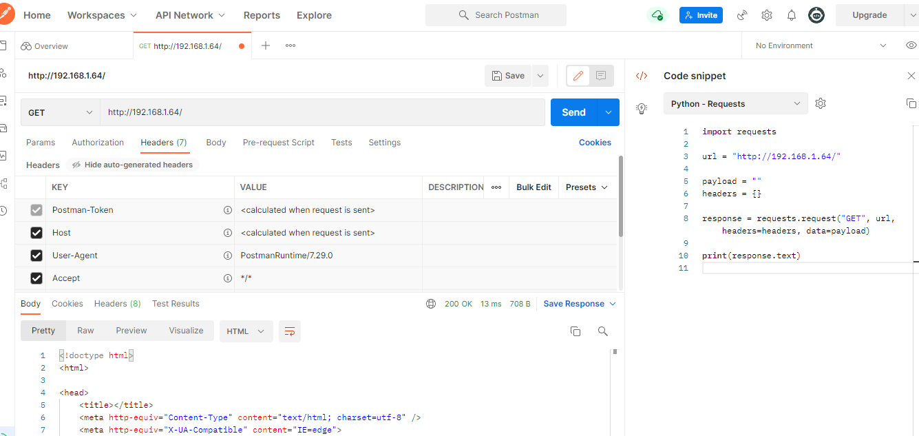 总结：Postman测试、IP:POST测试、Postman转换到python测试（Linux下的docker应用部署web容器并存储数据到 ...