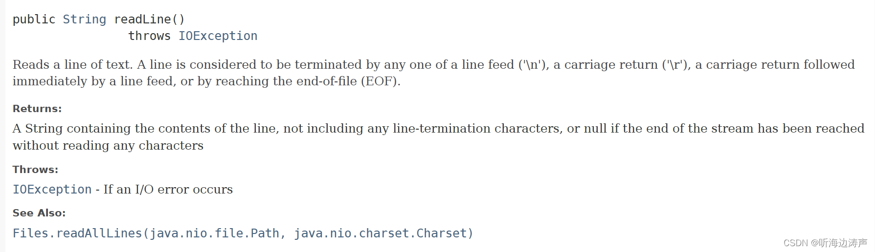 使用java.io.BufferedReader的readLine()函数读入一行文本_bufferedreader.readline-CSDN博客