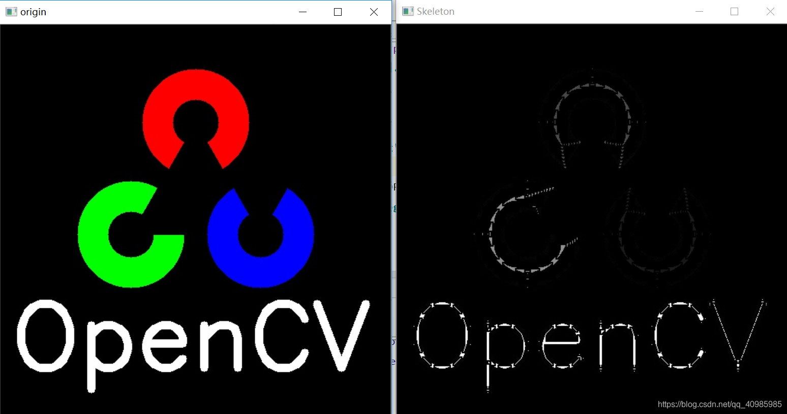 Python，OpenCV骨架化图像并显示（skeletonize）_opencv 骨架化-CSDN博客