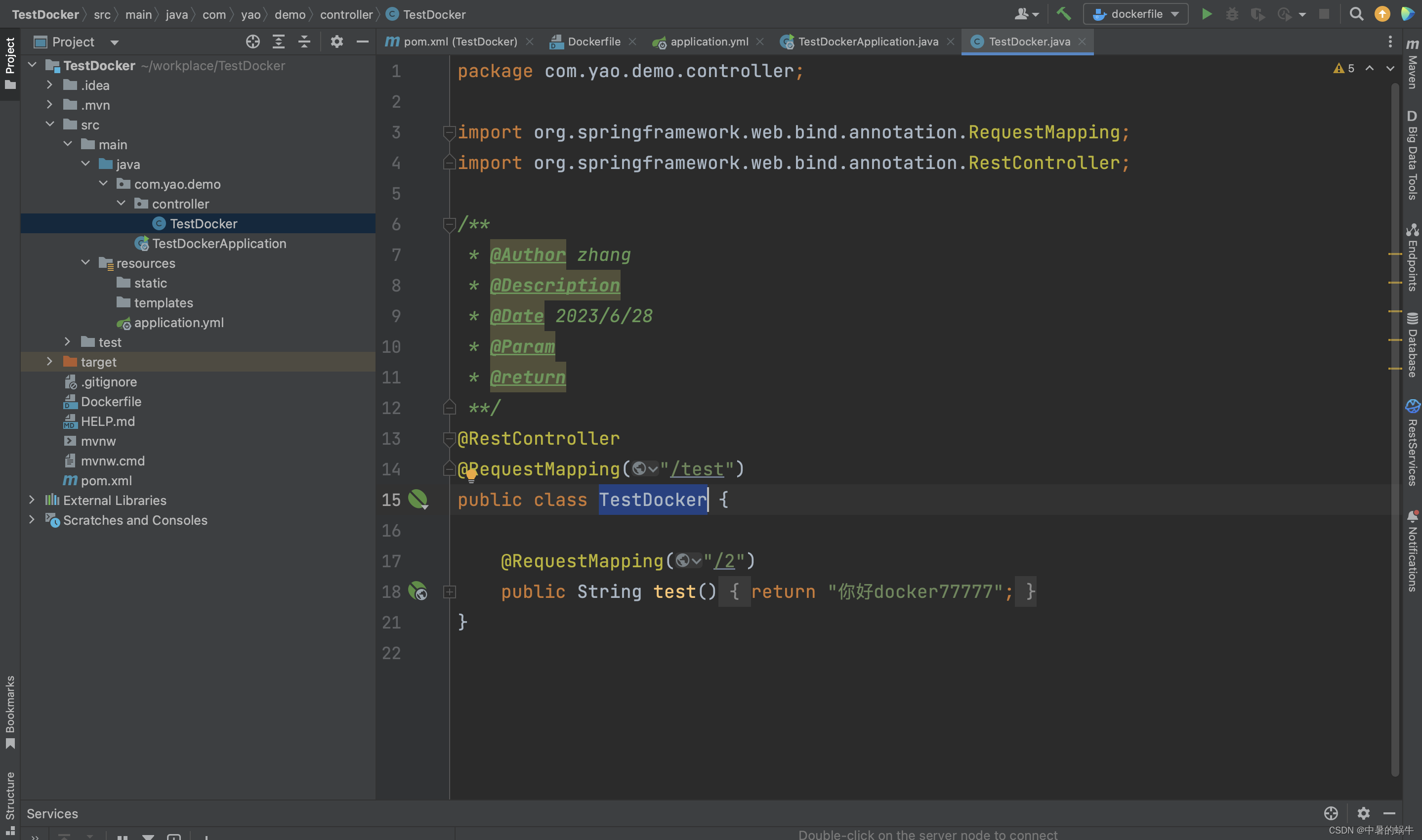 idea、docker一键部署-练习版_java部署练习-CSDN博客