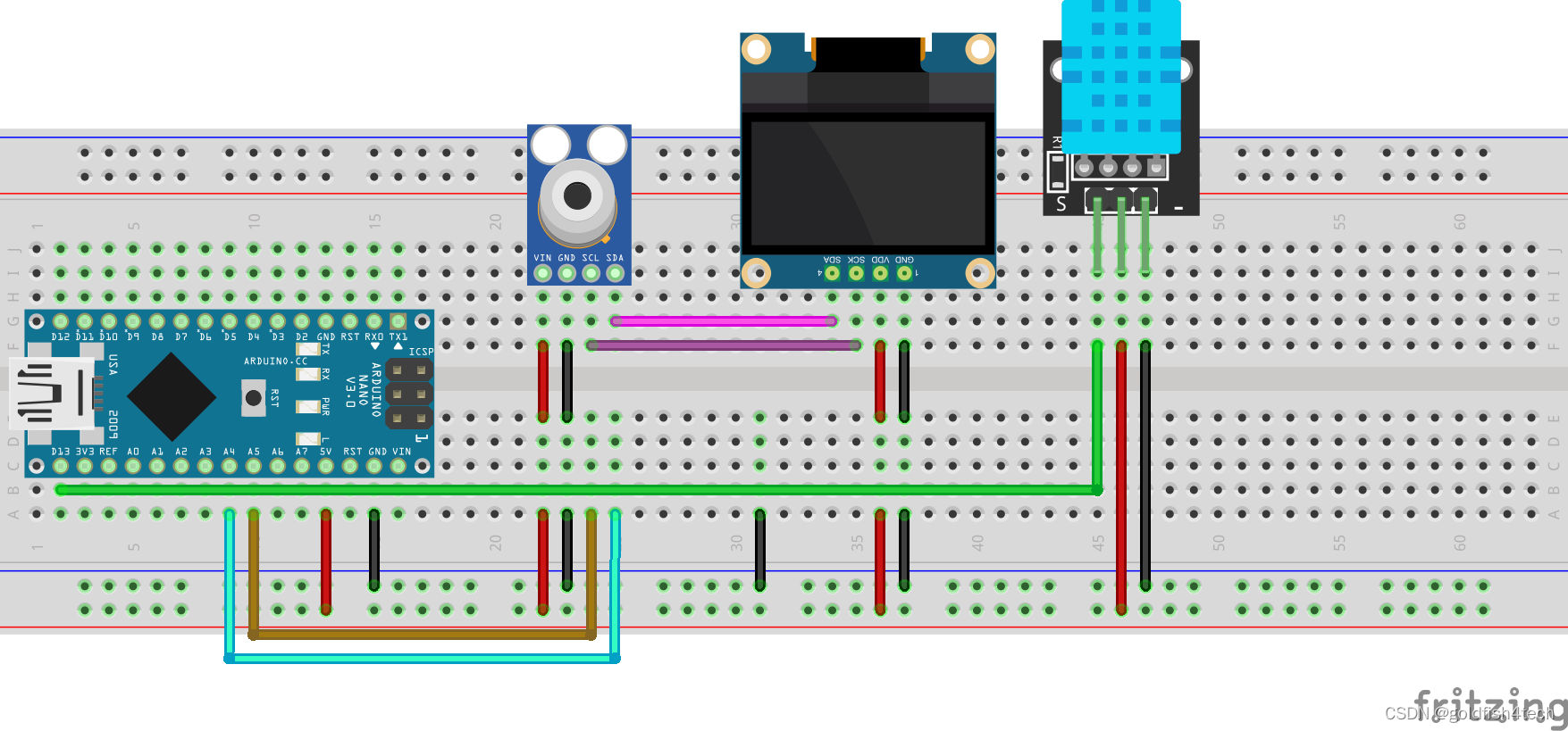 Fritzing软件绘制Arduino面包板接线图传感器模块库文件105_fritzing中的dht11传感器-CSDN博客