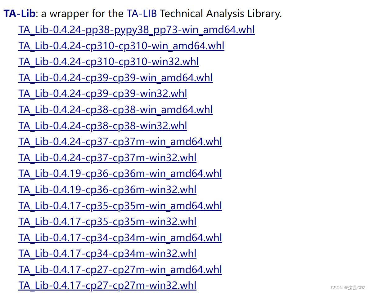 Python安装Talib库-CSDN博客