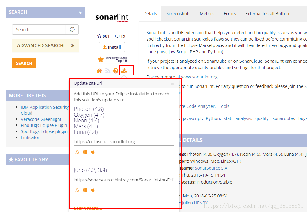 Eclipse 安装SonarLint(Sonar)代码质量管理插件_eclipse本地安装sonarlint-CSDN博客
