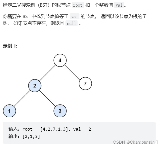 LeetCode.700. 二叉搜索树中的搜索-CSDN博客