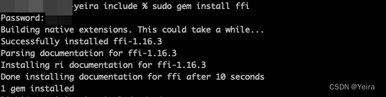 Ignoring ffi-1.15.5 because its extensions are not built. Try: gem pristine ffi --version 1.15.5 ...