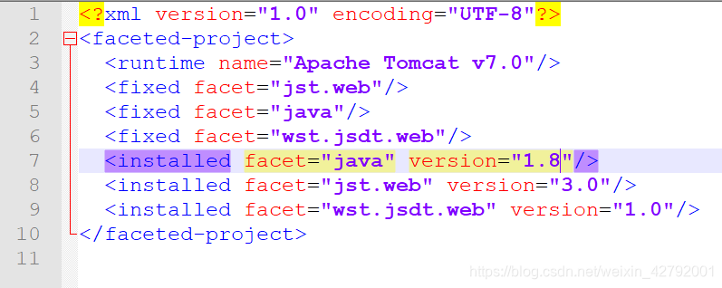 Tomcat服务器add项目报错：Project facet Java version 1.8 is not supported_project facet java version 18 ...