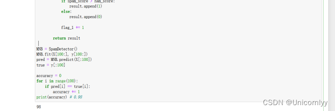 用Python实现朴素贝叶斯垃圾邮箱分类_使用朴素贝叶斯对垃圾邮件分类,垃圾邮件数据spam.csv.请输评估模型的性能,包括输-CSDN博客