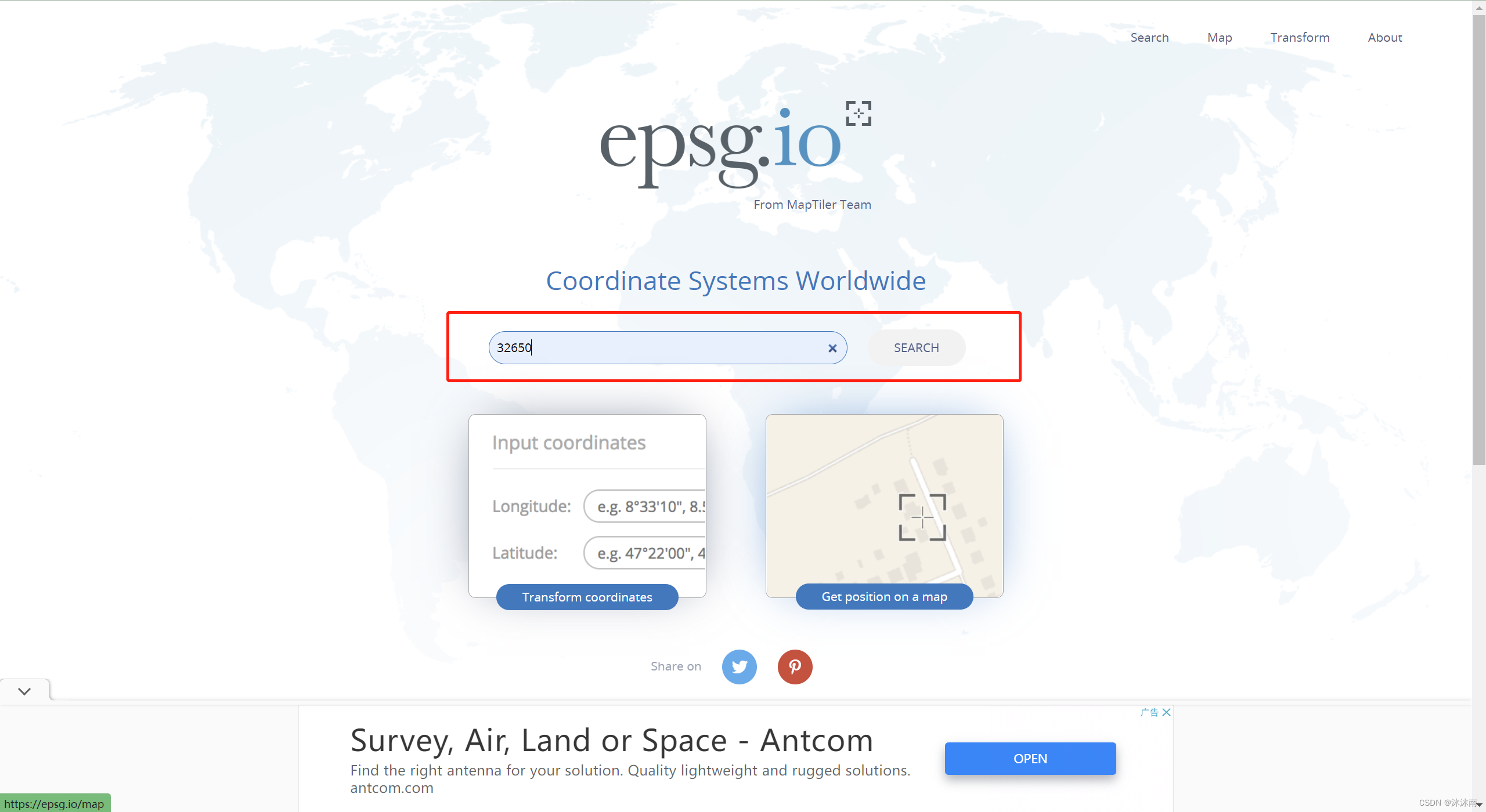 vue实现坐标转换,例：4326转32650_epsg:32650-CSDN博客