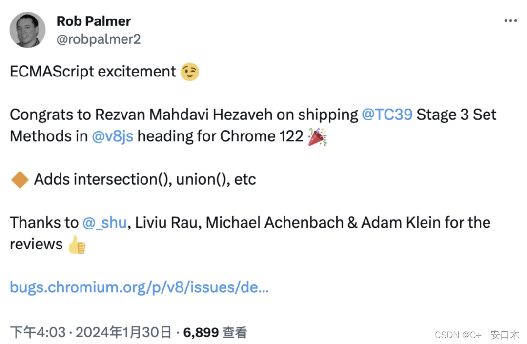 ECMAScript 2024（ES15）Set新增方法（求交集、并集、差集、超集）_ecmascript2024-CSDN博客