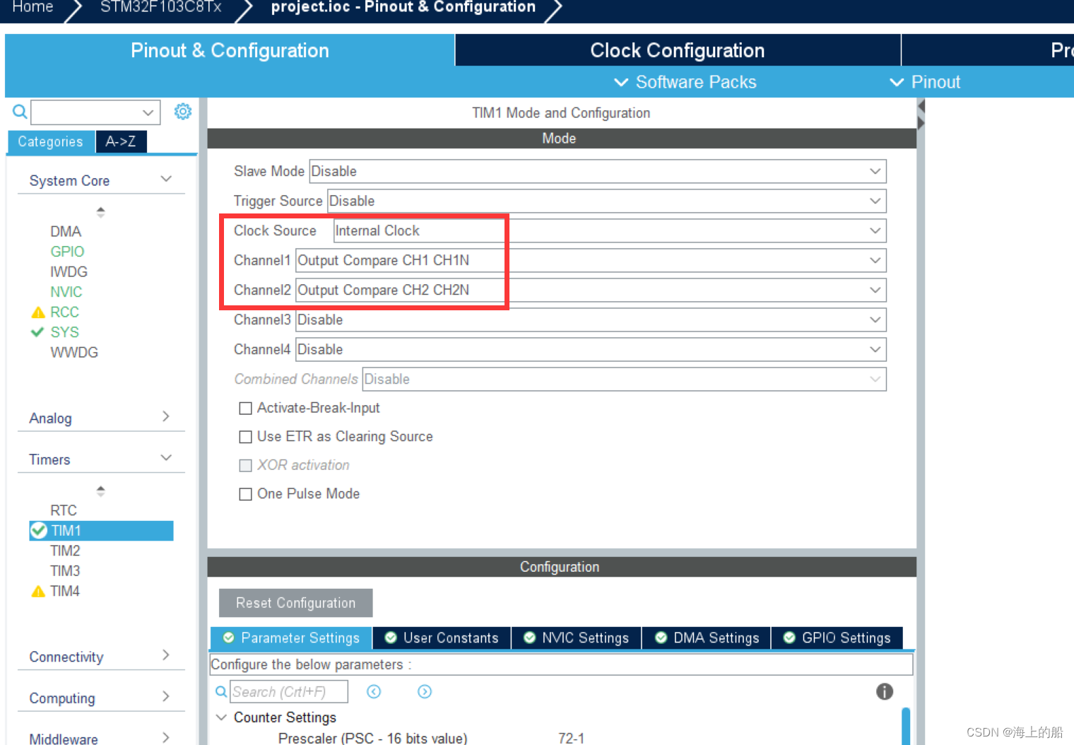 STM32 HAL库 CubeMX配置 定时器学习 F103C8T6_cubemx配置定时器-CSDN博客