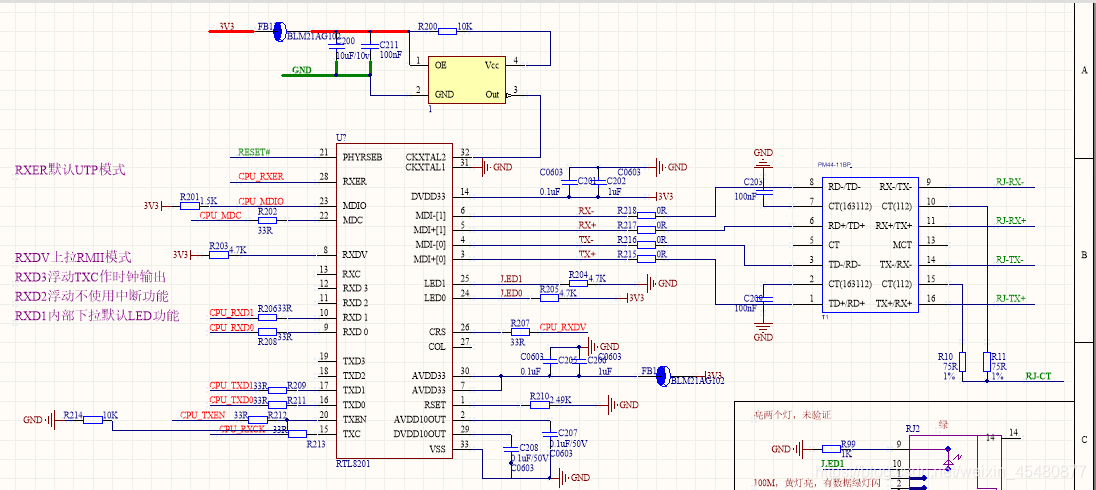 RTL-8201以太网芯片外围电路_rtl8201-CSDN博客