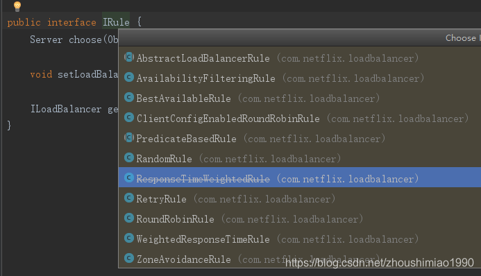 Ribbon IRule接口与自定义负载均衡算法_重写irule接口-CSDN博客