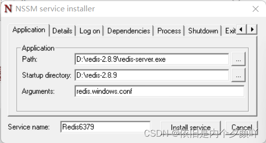在windows下使用nssm将redis注册为服务.使其开机自启动&后台运行_nssm bat 安装redis服务-CSDN博客