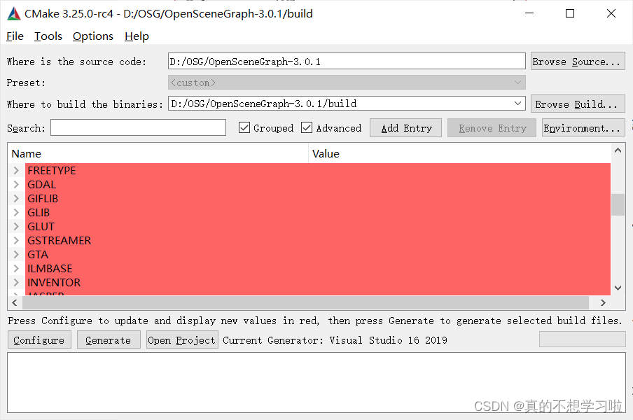 OpenSceneGraph-3.0.1 VS2019编译过程_openscenegraph visual studio编译-CSDN博客